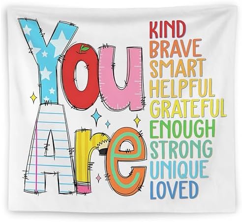 Amazon.com: WNAGT Positive Affirmations for Kids Tapestry Wall Hanging ...