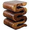 Amazon.com: DELORM Wood Wave Verve Accent Snake Table 14 x 14 x 20 in H ...