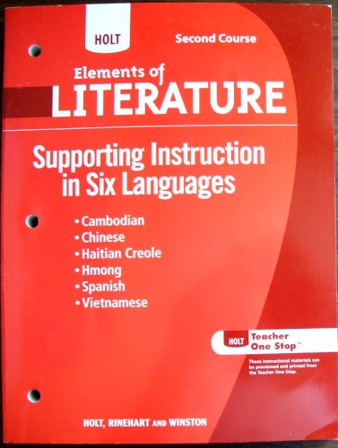 HOLT Elements of Literature, Second Course, Supporting Instruction in ...
