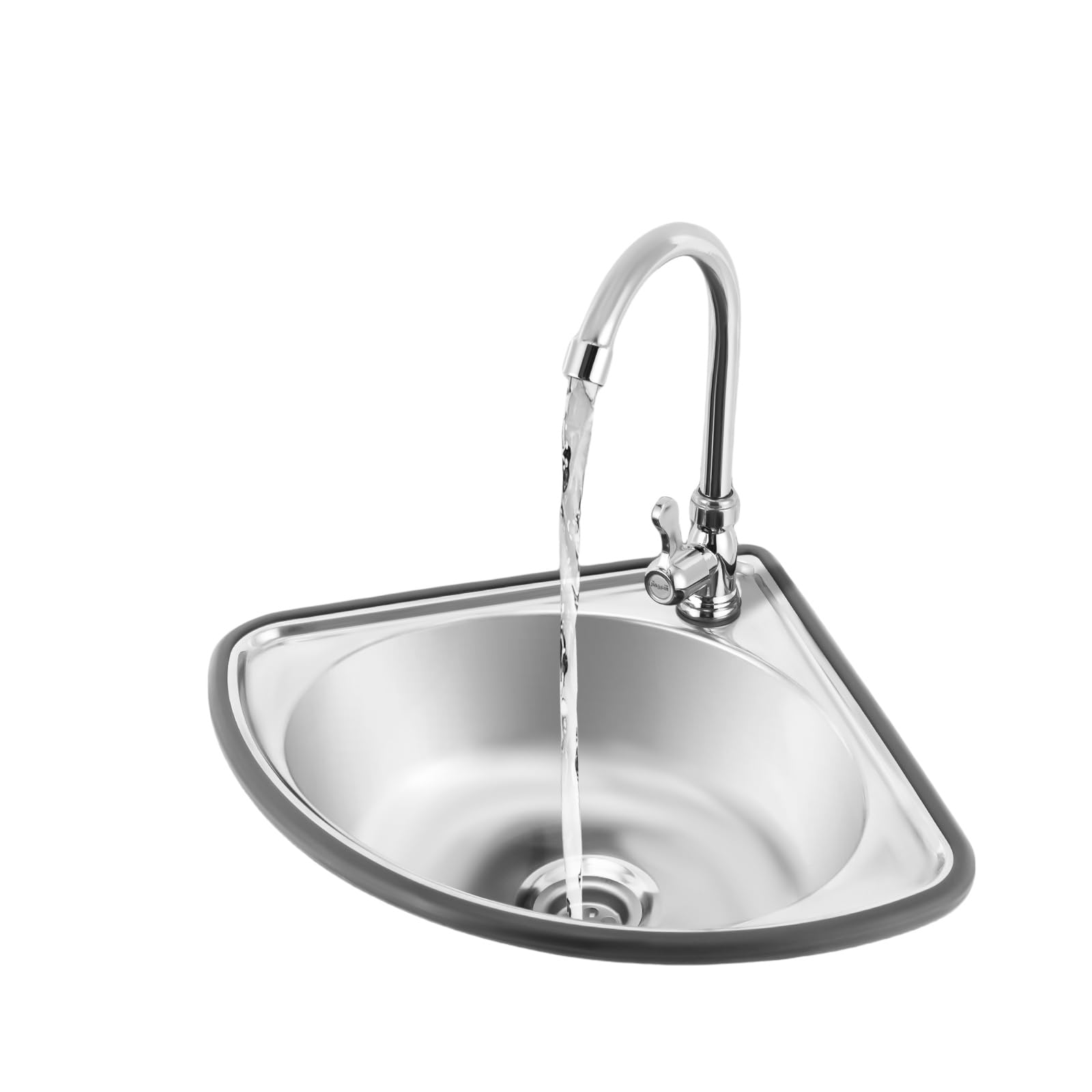 Generic Fifizoo Stainless Steel Triangular Hand Basin Sink, Modern Wall ...