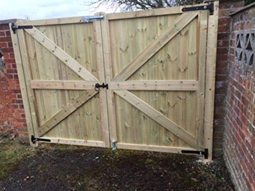 Smileswoodcraft Wooden TVG Solid Top Driveway Gates (Buying total width ...