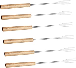 Amazon.co.jp: KJHBV 6個 チョコレートフォンデュフォーク チーズフォンデュフォーク チョコレートディップフォーク チョコレートピック キッチンツール メタルフォンデュ ...