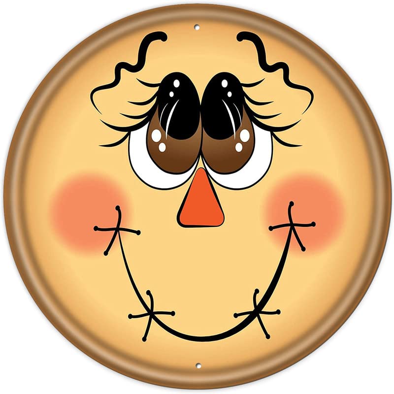 Amazon.com: Round Metal Tin Sign Rustic Wall Decor Wall Plaque ...