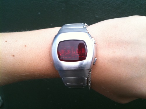 The Space LED Watch - Iconic Silver Retro 70s Style Digital Watch ...