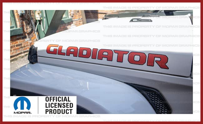 Decal Mods Gladiator Hood Graphic Vinyl Decal fits Jeep Wrangler ...