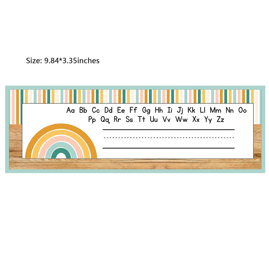 Name Tags for Classroom, 40pcs Boho Rainbow Name Plate for Student ...