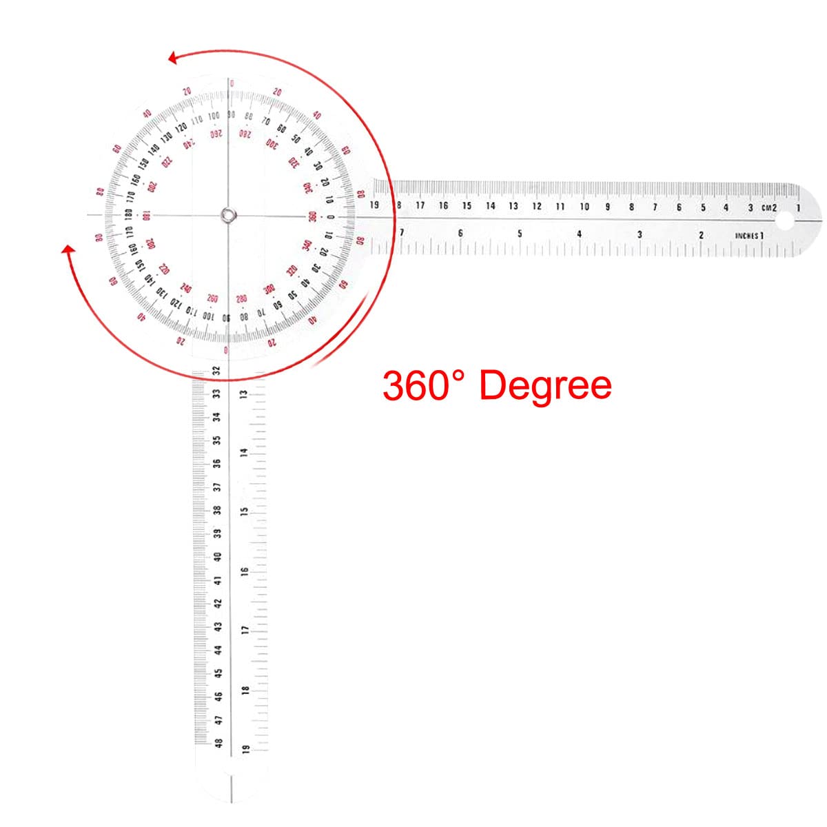 2 Pack 12 inch Goniometer, Goniometer Physical Therapy Joint Range of ...