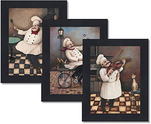 wallsthatspeak Jolly Chefs Vintage Posters - Kitchen Decor, Set of 3 ...
