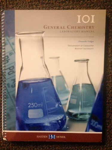 General Chemistry 101 Laboratory Manual: 9780738062471: Books - Amazon.ca