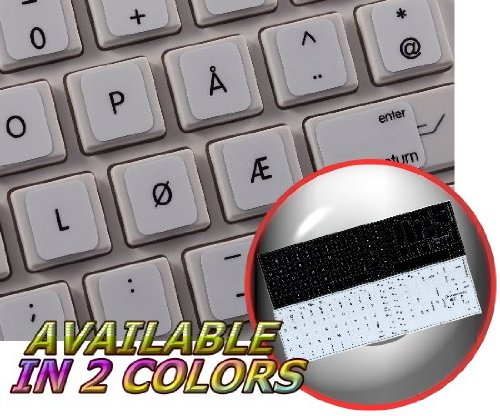 Amazon.com: MAC NORWEGIAN NON-TRANSPARENT STICKER FOR KEYBOARD ON WHITE ...