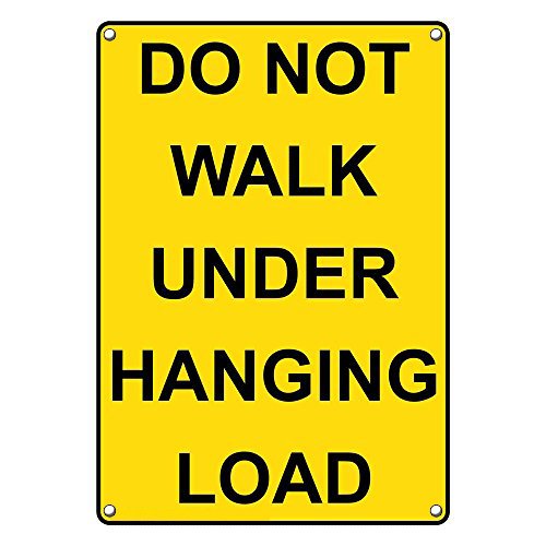 Amazon.com: Weatherproof Plastic Vertical Do Not Walk Under Hanging ...