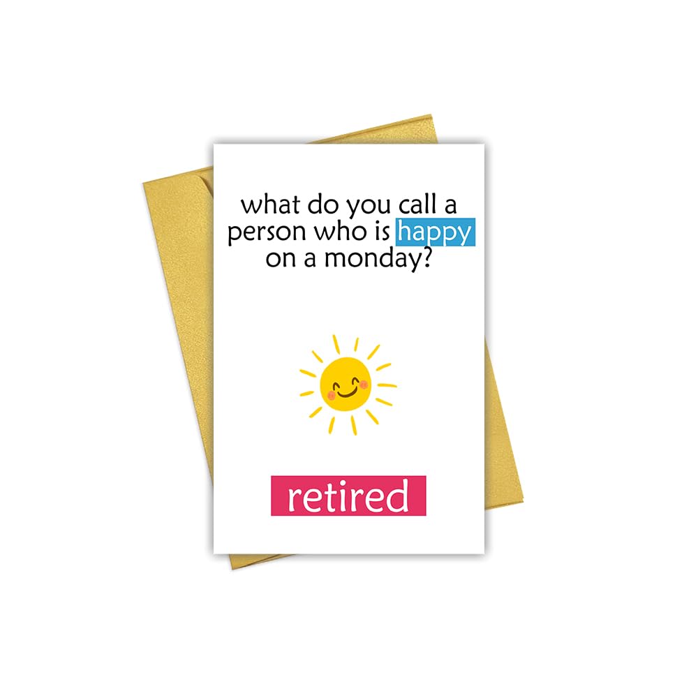 Amazon.com : xiangqiankan Funny Retirement Card Gift for Him Her,Happy ...