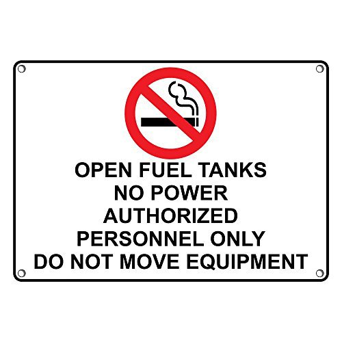 Amazon.com: Weatherproof Plastic Open Fuel Tanks No Power Authorized ...