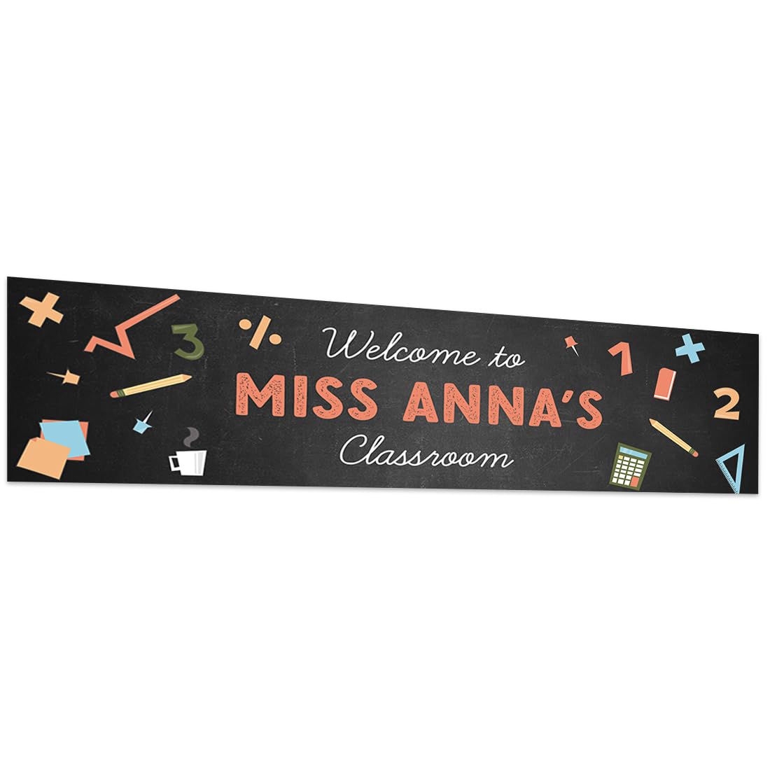 Amazon.com: Andaz Press Horizontal 13x47 Personalized Classroom Welcome ...