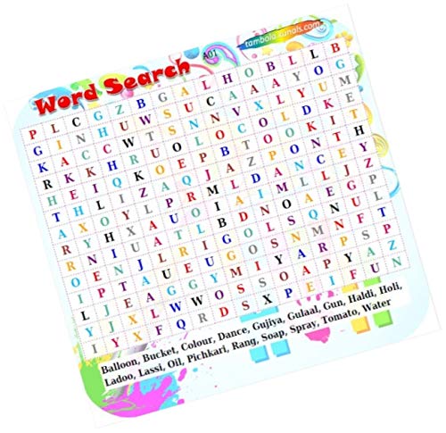 PartyStuff Holi Theme Paper Games - Holi Word Search - Word Search (18 ...