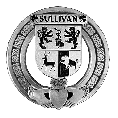Amazon.com: Sullivan Irish Coat of Arms Claddagh Badge : Handmade Products