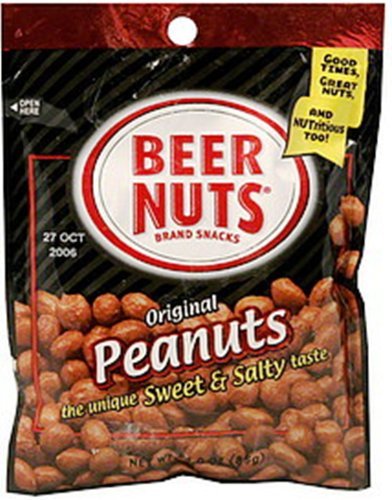 Amazon.com : Beer Nuts Peanuts, Original, 4-Ounce (Pack of 6) : Grocery ...