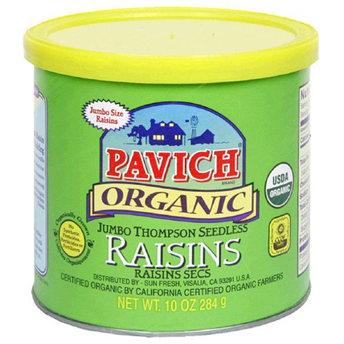 Amazon.com: Pavich Organic Jumbo Thompson Raisins, 10 oz