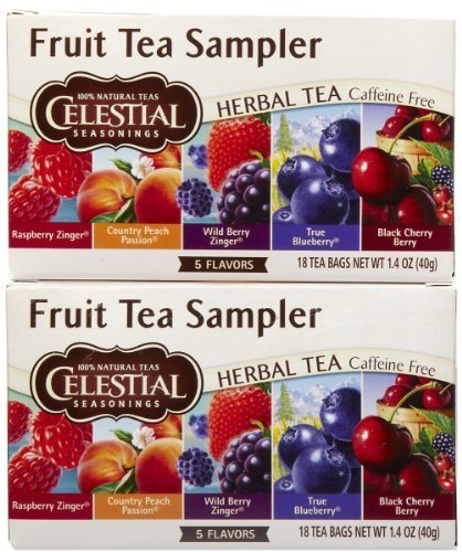 Amazon.com : Celestial Seasoning Fruit Tea Sampler 18 bags (Two Boxes ...