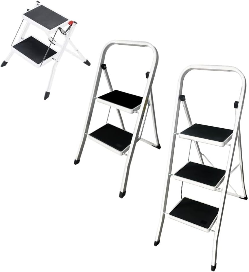 2 Step Ladder Small Step Ladder Folding Ladder Kitchen Steps Fold away ...
