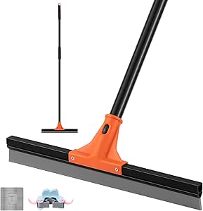Amazon.com: wlich Floor Squeegee Heavy Duty, 17 Inch Rubber Blade, 60 Inch Long Aluminum Handle ...