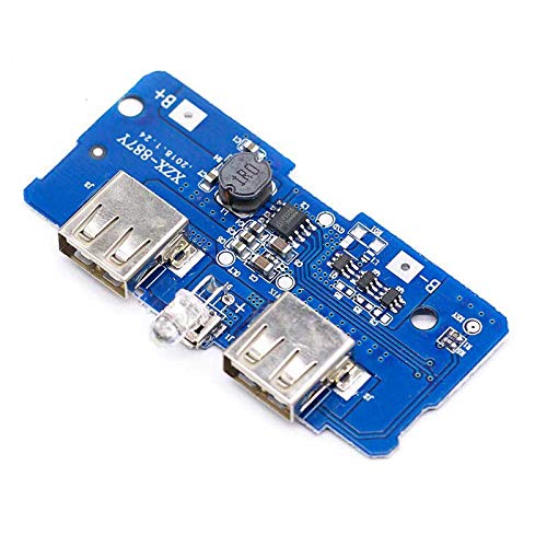 Electrobot JX-887Y Dual USB 3.7v to 5V, 2A, 1A Power Bank DIY 18650 Li ...