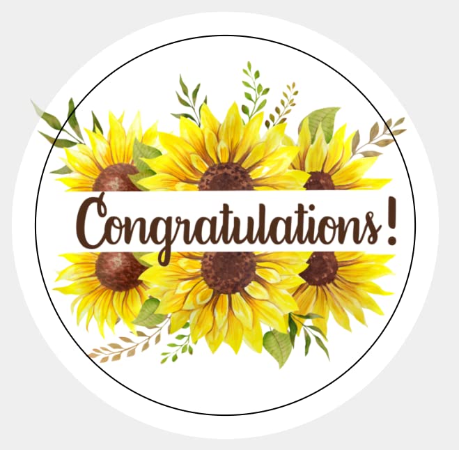 Amazon.com: Congratulations Sunflower Stickers, Sunflower ...