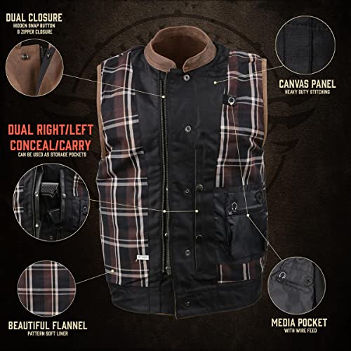 Snapklik.com : Milwaukee Leather MLM3519 Mens Gambler Crazy Horse Brown ...