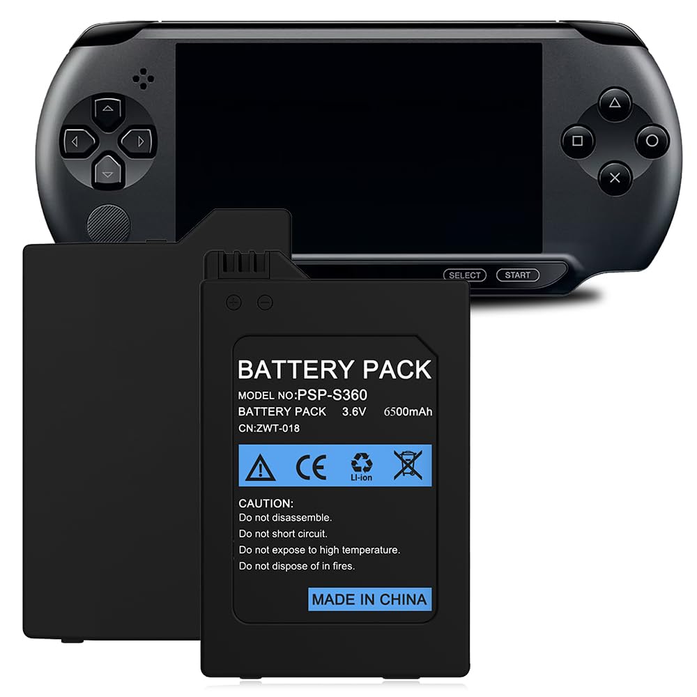 Amazon.com: Battery for PSP-2000/3000,[6500mAh] High Capacity ...