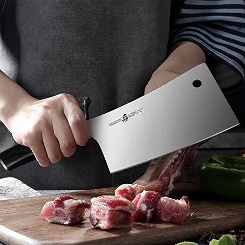 Snapklik.com : TUO Meat Cleaver 7 Inch Kitchen Knife Cleaver, For ...
