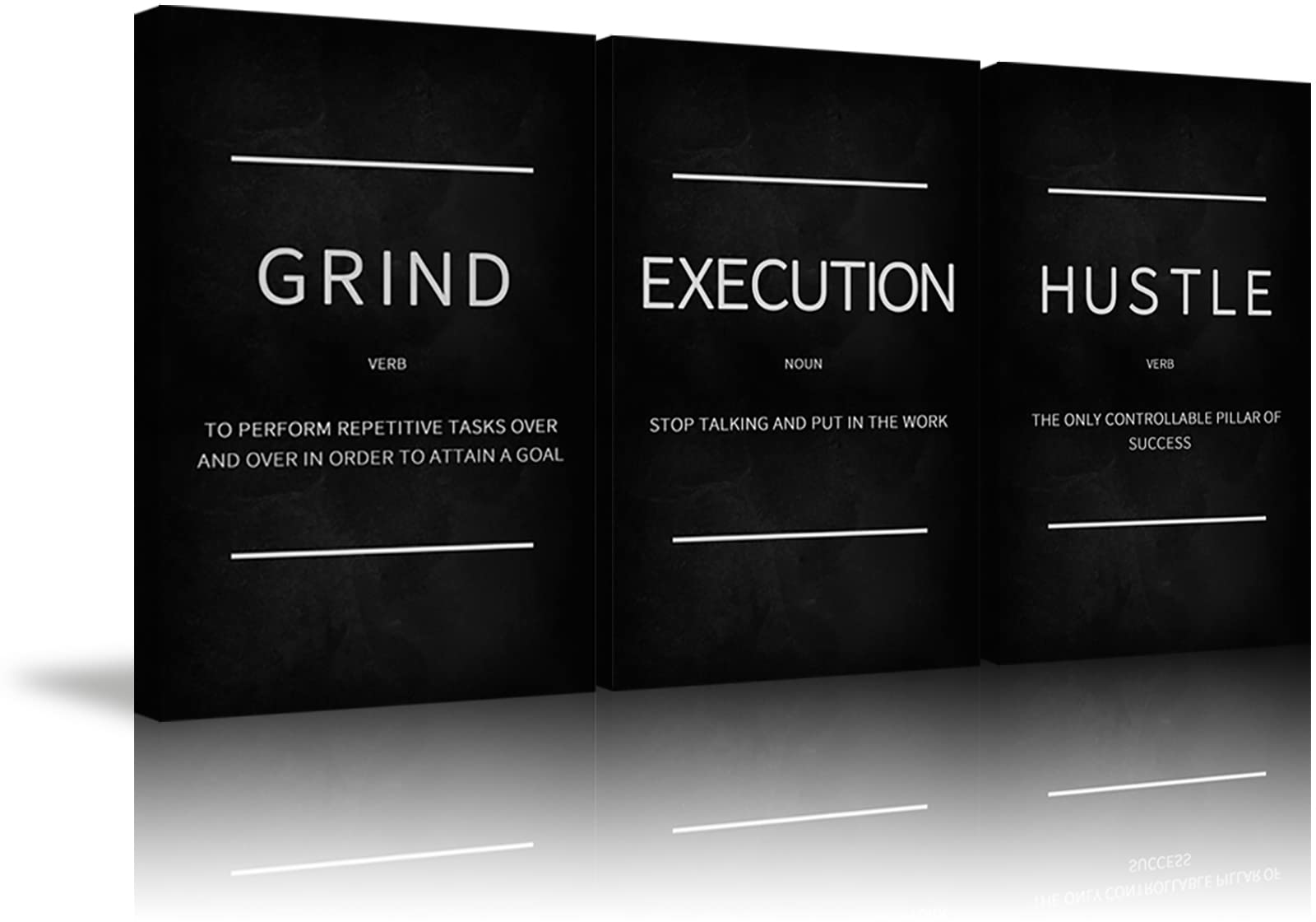 Buy 3 Piece Motivational Wall Art Grind Execution Hustle Wall Art buy-3-piece-motivational-wall-art-grind-execution-hustle-wall-art