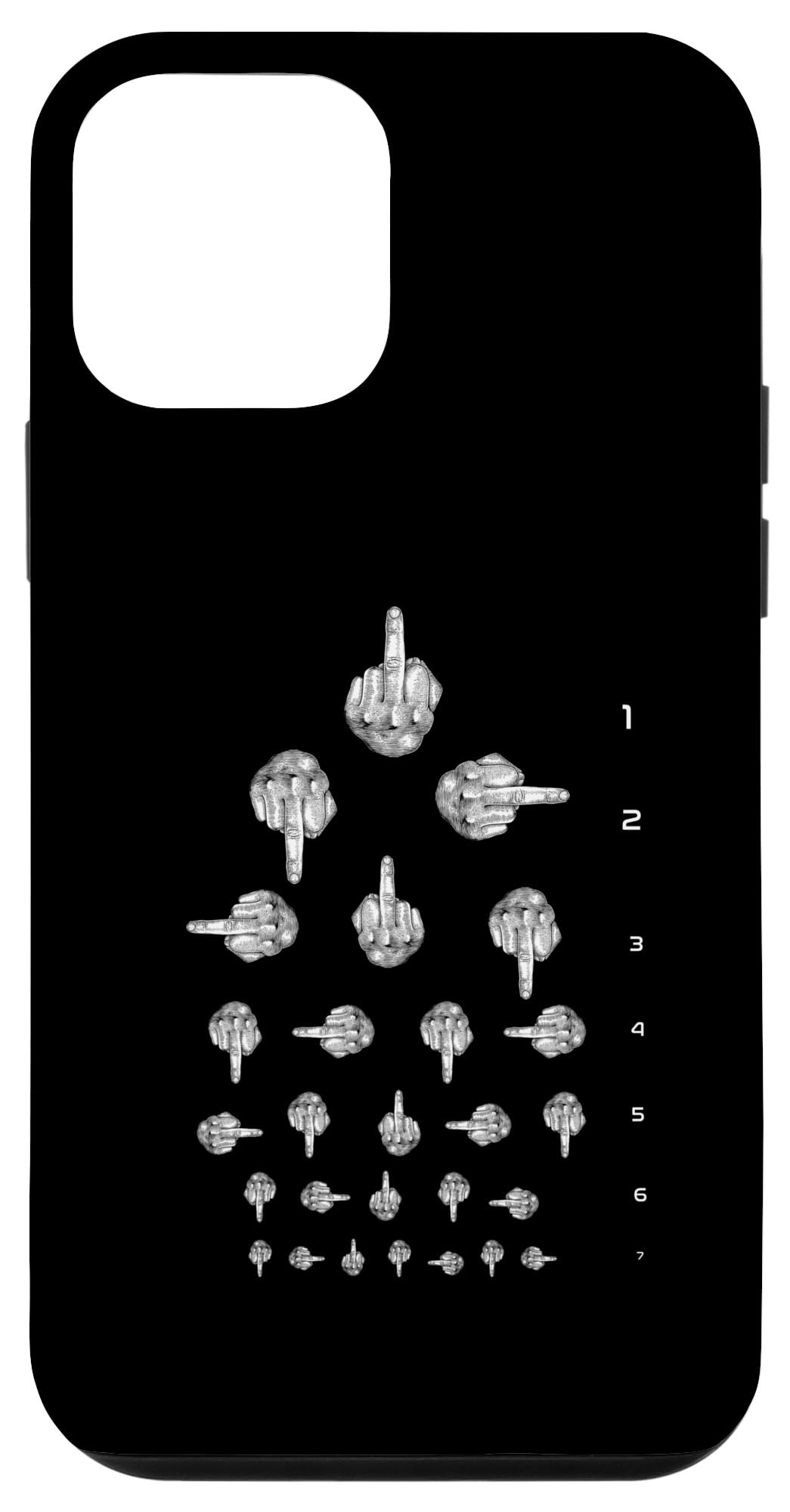 Amazon.com: iPhone 12 mini Funny Middle Finger Eye Chart ...