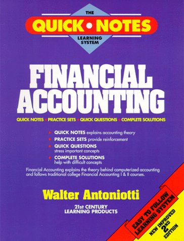 Buy Financial Accounting (The Quick Notes Learning System) Book Online ...