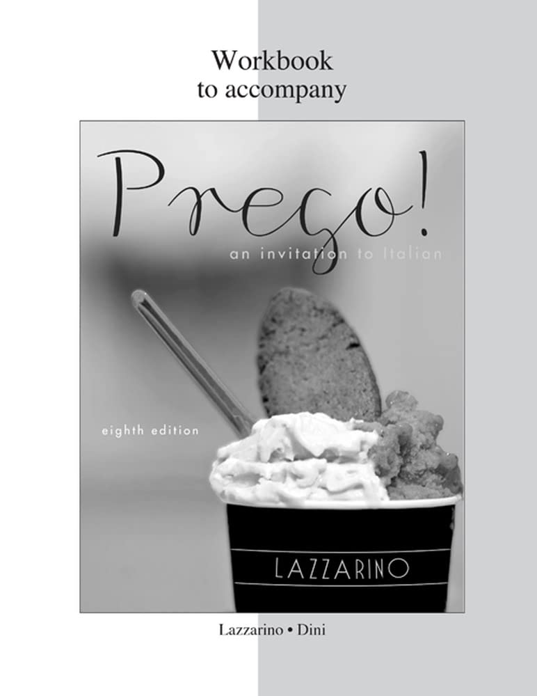Amazon.com: Workbook for Prego: 9780077382513: Lazzarino, Graziana ...