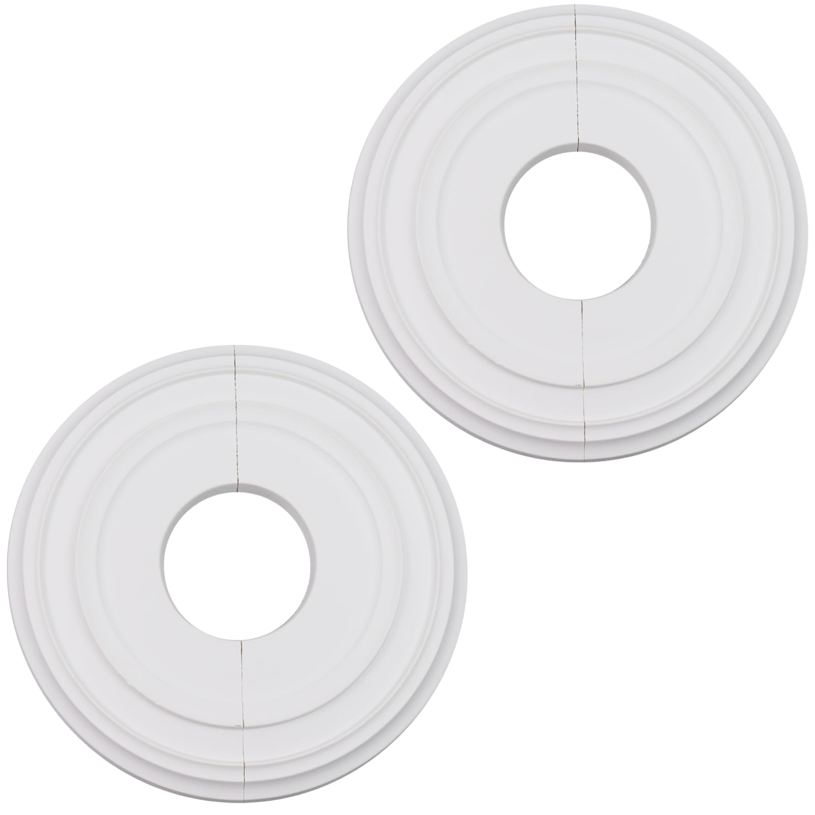 Antrader Split Ceiling Medallion, 2Pcs Round Ceiling Light Medallions ...