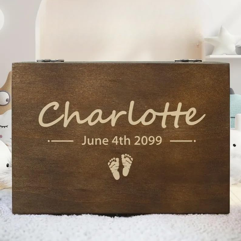 Amazon.com: Personalized Baby Memory Box for Keepsakes Custom Engraved ...