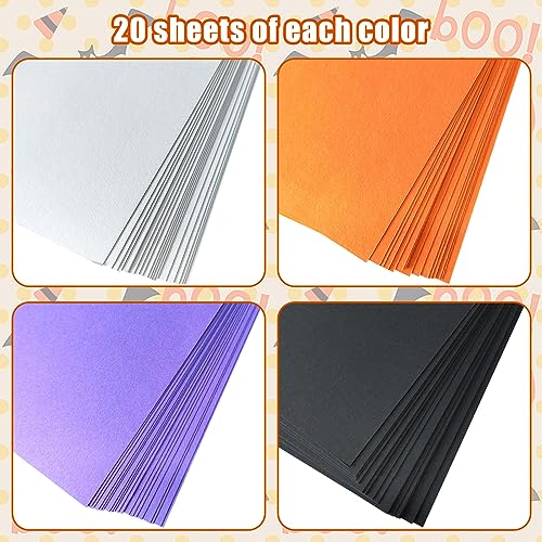 Snapklik.com : 80 Sheets Halloween Cardstock Thick Paper, A4 Medium ...