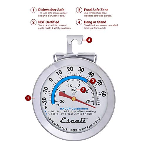 Snapklik.com : AHF1 Stainless Steel Large Dial Refrigerator Freezer ...