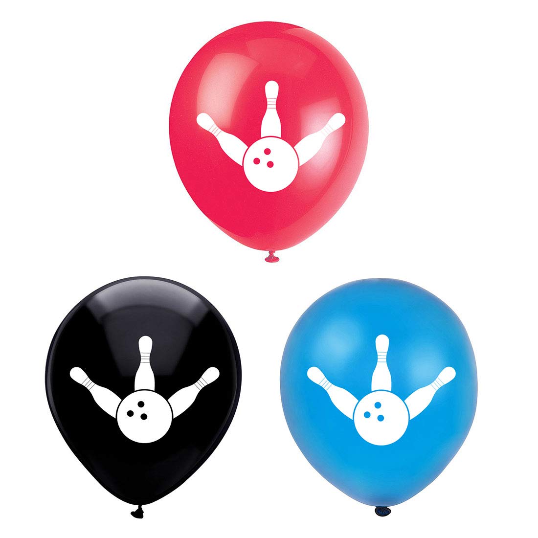 Amazon.com: Bowling Latex Balloons, 15-Pack 12inch Bowling Sports ...