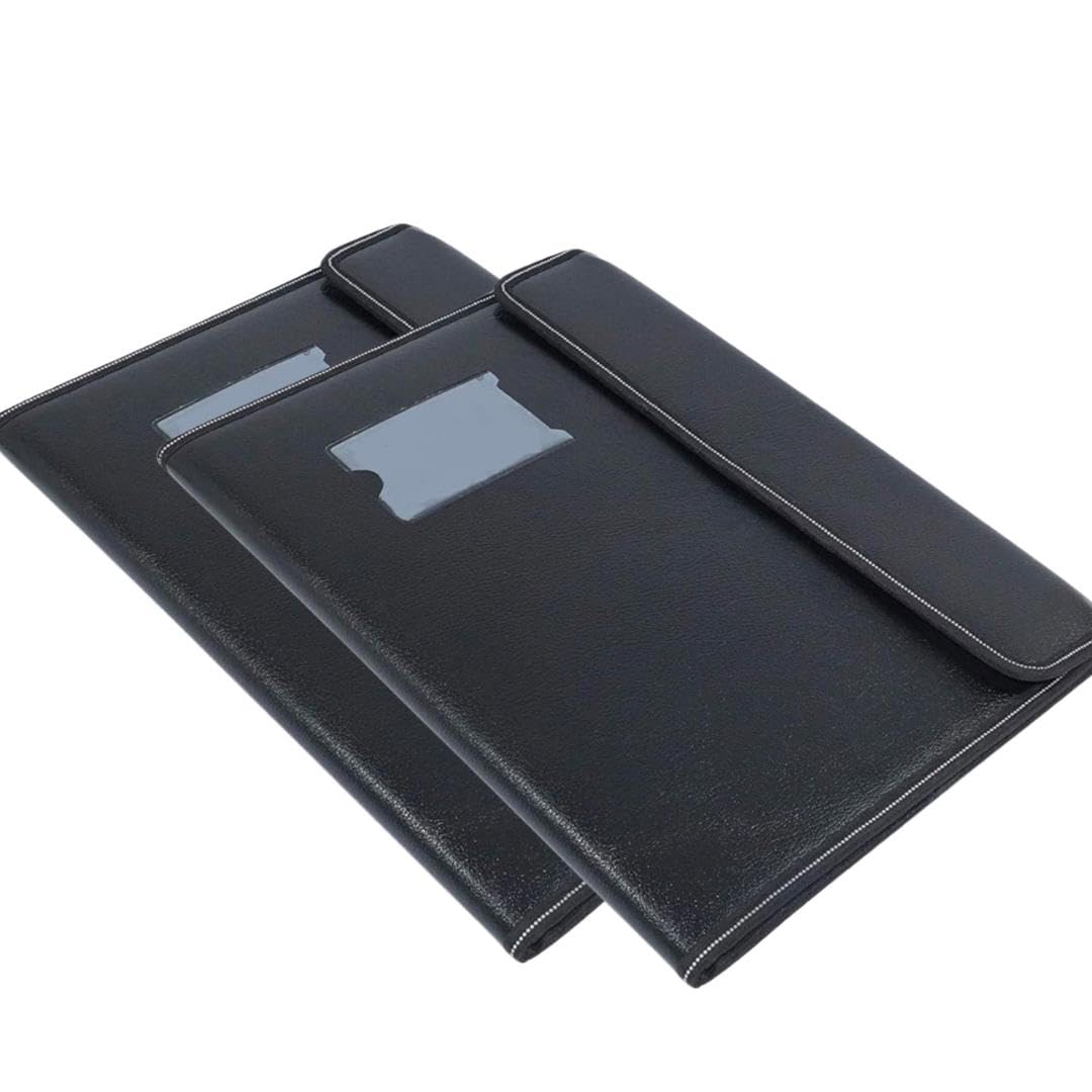JSMSH Leather Document File Folder Executive Folder for Certificate A4 ...