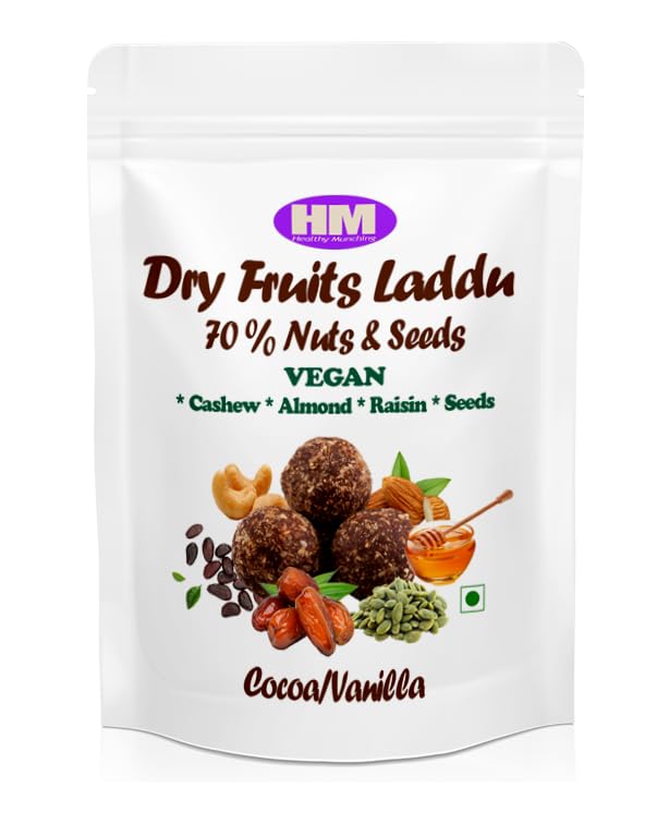 Healthy Munching Energy Balls | Dry Fruits Laddu (Cocoa/Vanilla) | Pack ...