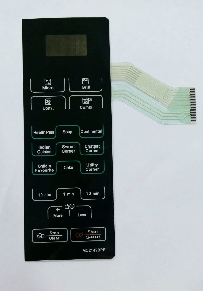 Buy WHITEFLIP MC2149BPB Microwave Oven Membrane Keypad Touchpad (Black ...