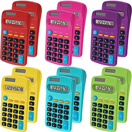 Amazon.com : 12 Pieces Pocket Calculator,Pocket Size Mini Calculators,8 ...