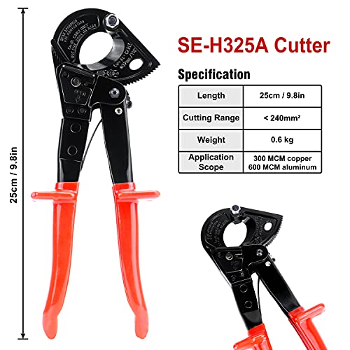 Snapklik.com : Cable Cutters - Ratcheting Cable Cutters Heavy Duty For ...