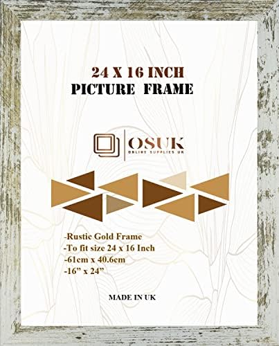 OSUK Rustic Gold Photo Frame 61 x 40.6cm Large Photo Frame 24 x 16 Inch ...