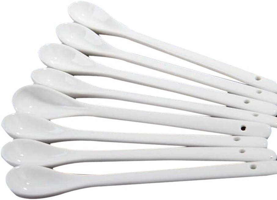 Amazon.com: Pack of 6 Ceramic Coffee Spoon Retro Garden sculpture ...