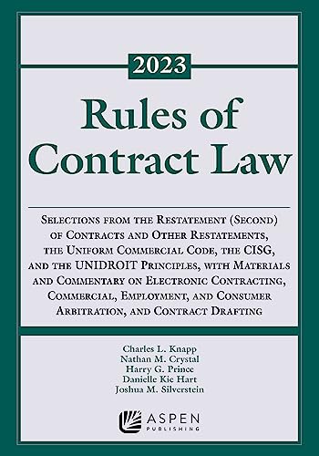 Rules of Contract Law 2023-2024 Statutory Supplement (Supplements ...