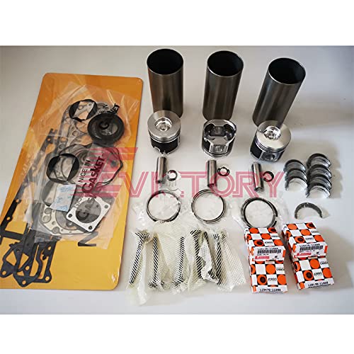 Amazon.com: for Yanmar 3TNV88 3TNV88C S3D88E Rebuild Overhaul kit ...