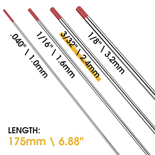 TOOLIOM TIG Tungsten Welding Tungsten Electrodes Tungsten 3 /32 inch x ...