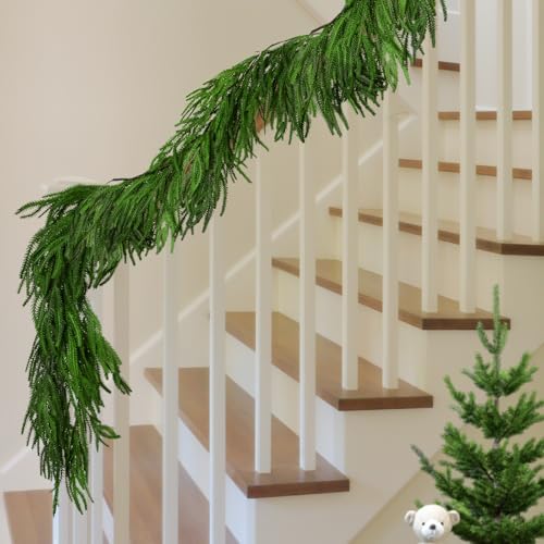 Amazon.com: Christmas Decorations - 6 Ft Realistic Norfolk Pine Garland ...